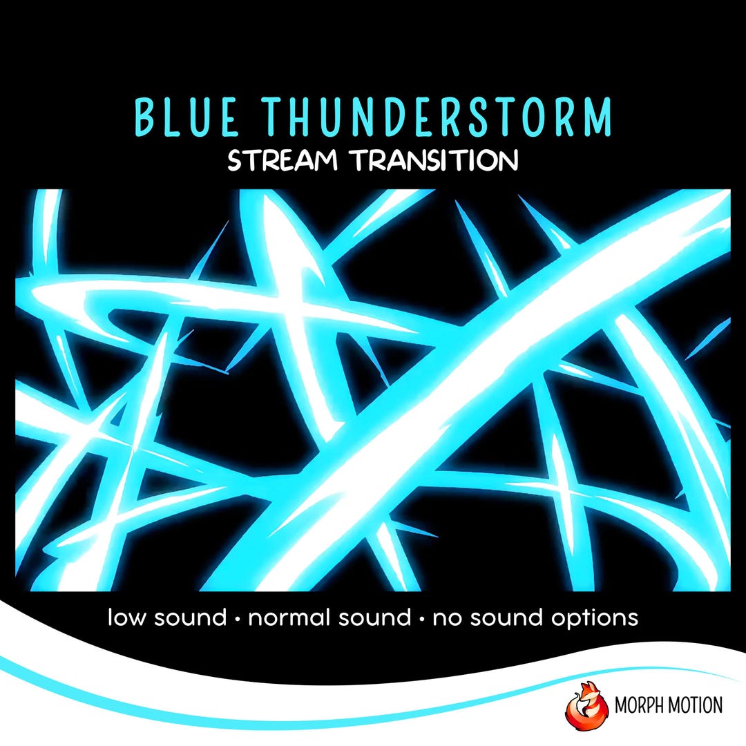 Blue Thunderstorm Stinger Transition, Lightning Inspired Stream Stinger ...