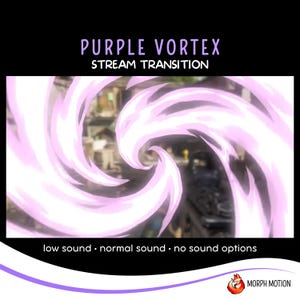 Purple Vortex Animated Transition With Audio, Twitch Stream Stinger ...