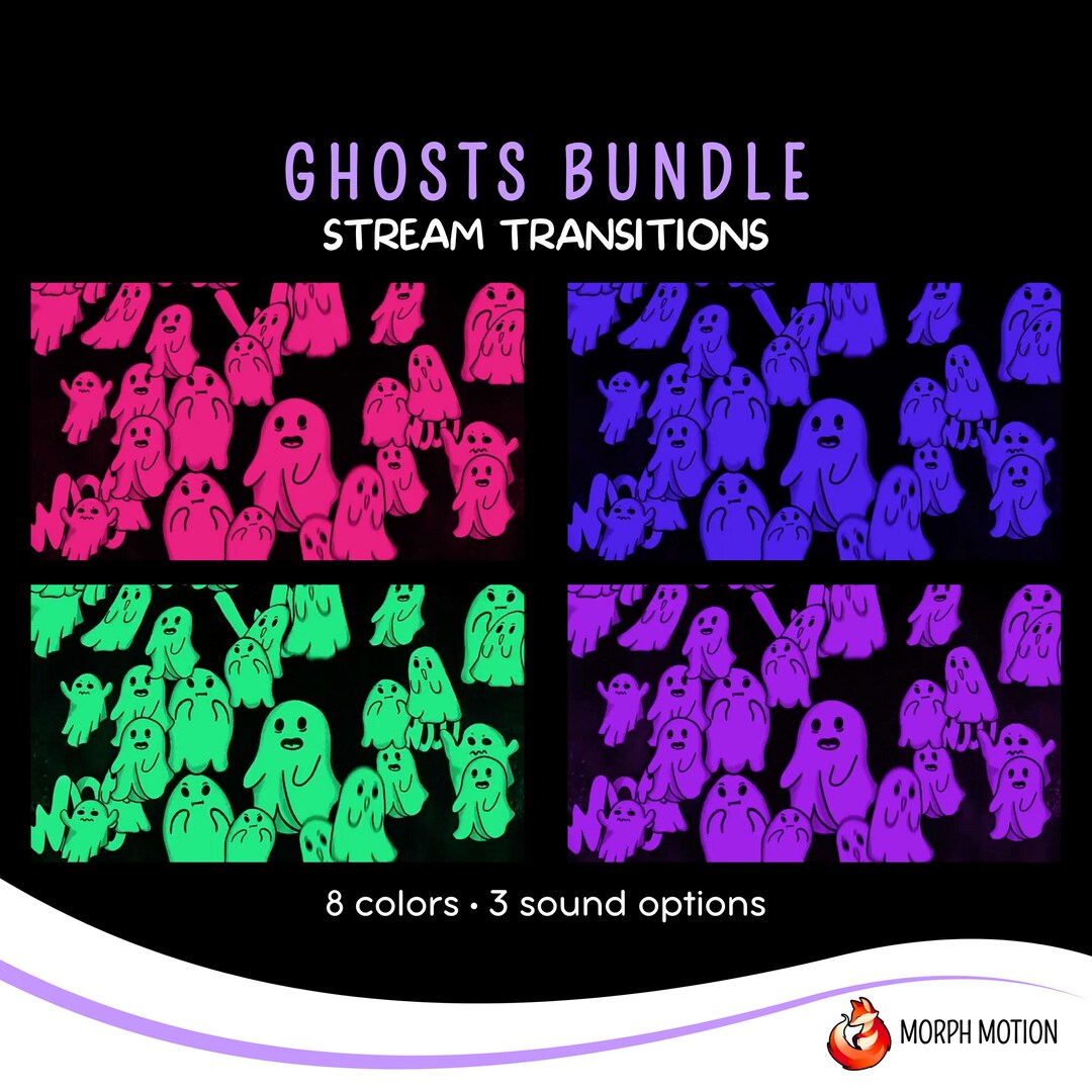 Ghosts Stinger Transitions, Horror Stream Stinger Bundle, Twitch Stream ...
