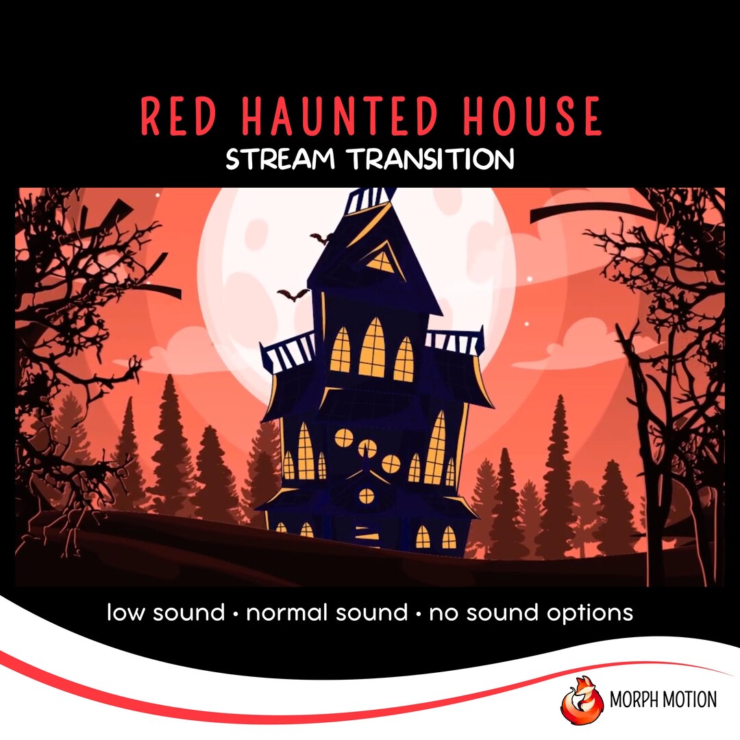 Red Haunted House Stream Transition, Spooky Gothic Stinger (webm) - Etsy