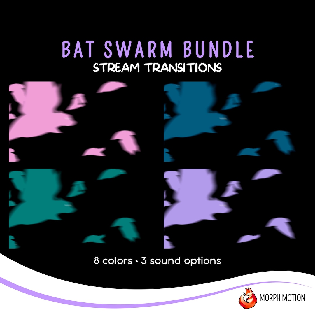 Bat Swarm Stinger Transitions, Horror Stream Stinger Bundle, Twitch ...