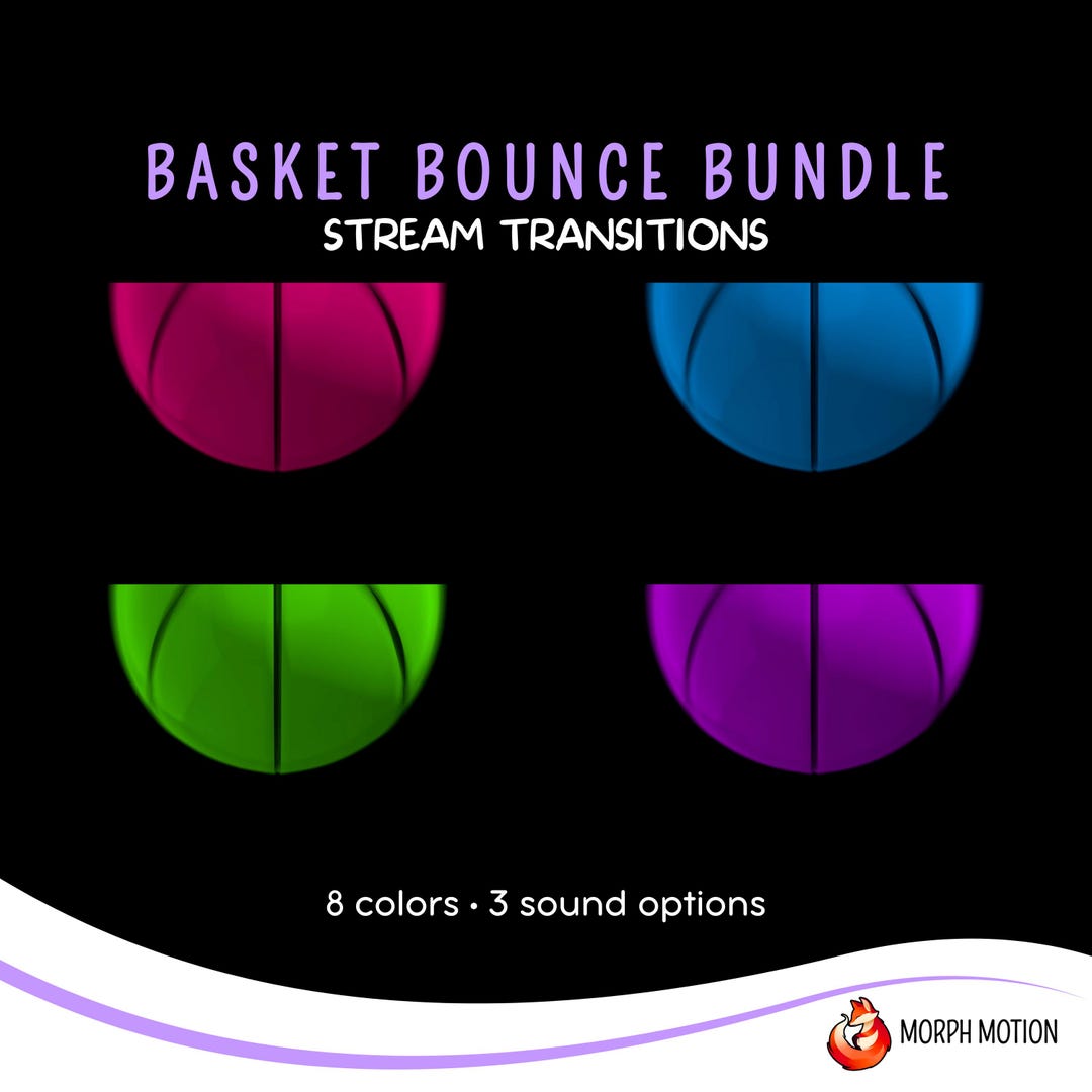 Basketball Bounce Stinger Transitions, Twitch 3D Stinger Bundle ...