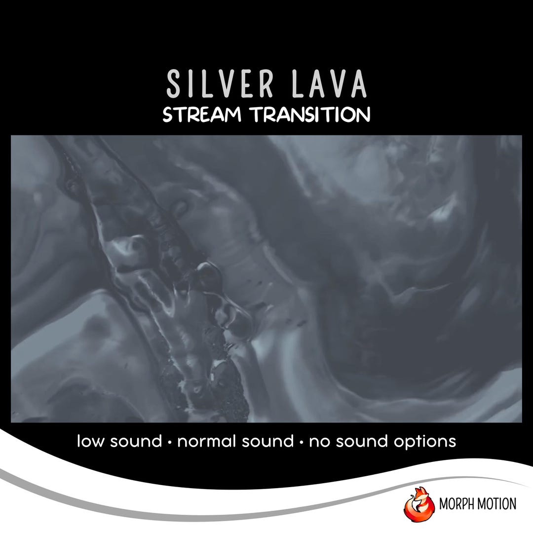 Silver Lava Stream Transition, Animated Stinger - Etsy