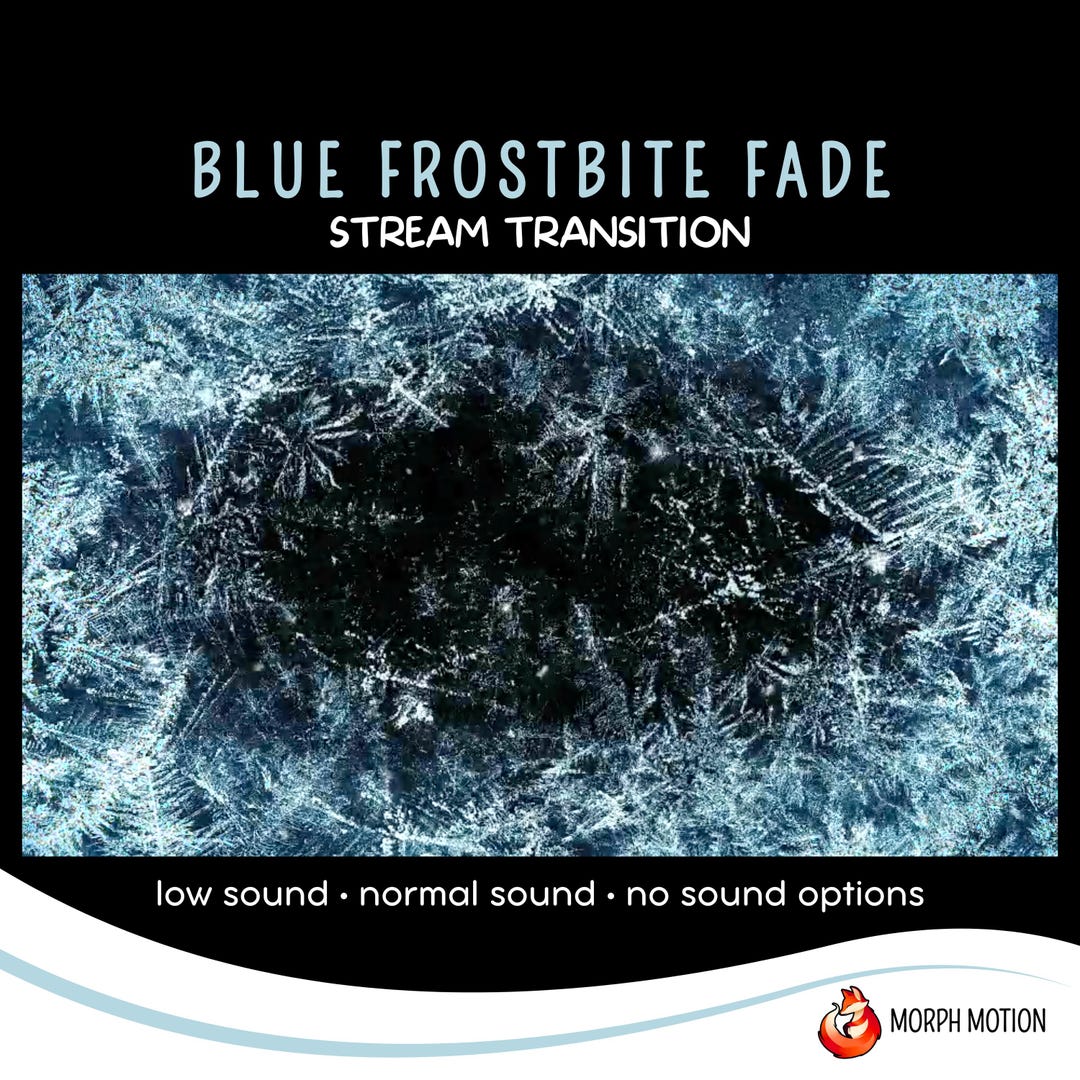 Blue Frostbite Fade Stinger Transition With Audio, Twitch Stream ...