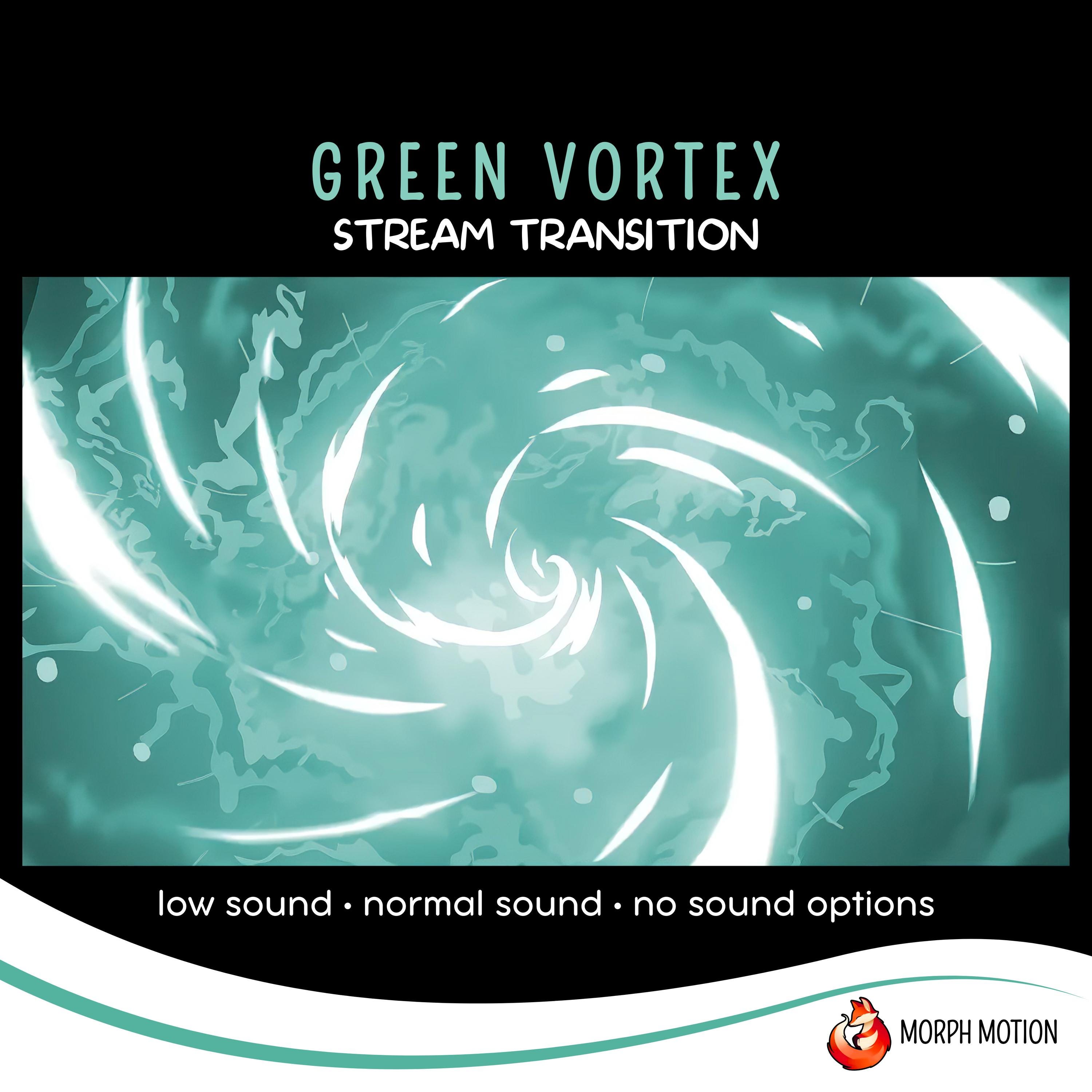 Green Vortex Animated Transition With Audio, Twitch Stream Stinger ...