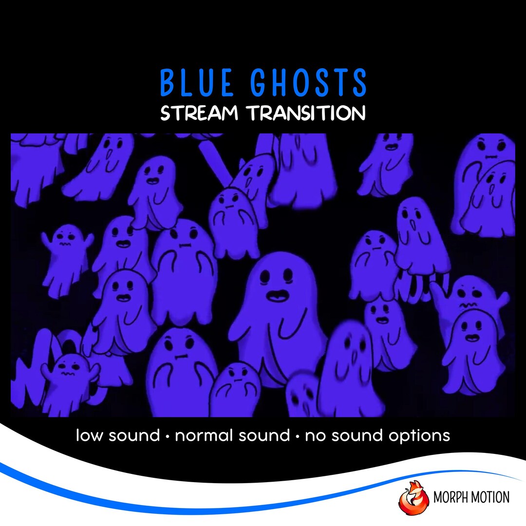 Blue Ghosts Stream Transition: Spooky Animated Stinger Transition - Etsy