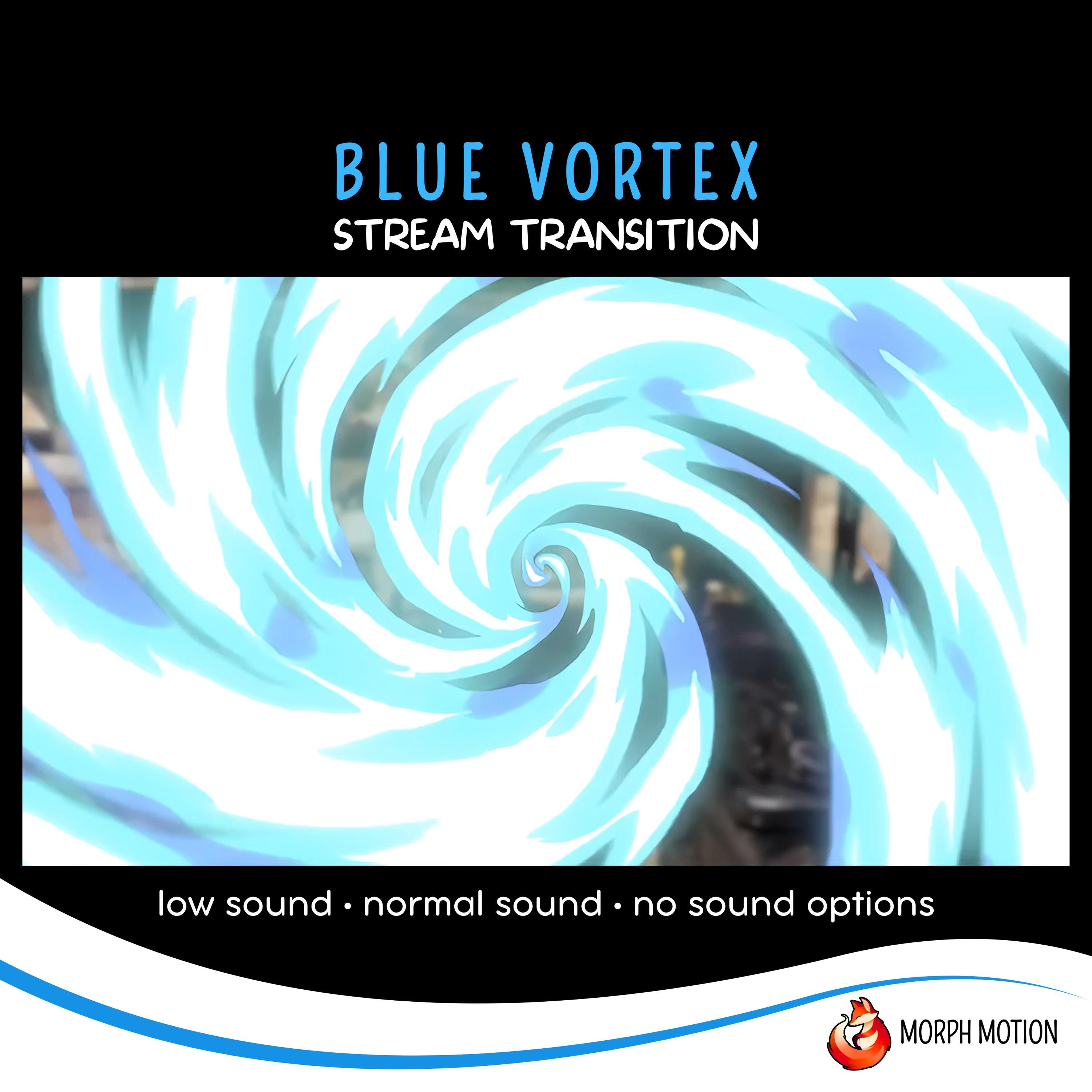 Blue Vortex Animated Transition With Audio, Twitch Stream Stinger ...