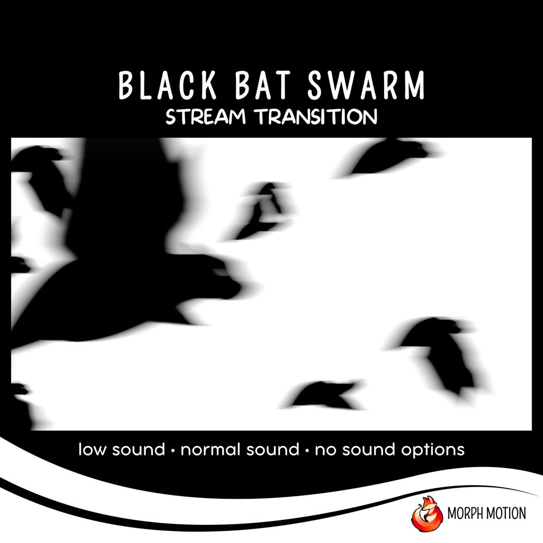 Black Bat Swarm Stream Transition: Spooky Animated Stinger Transition ...
