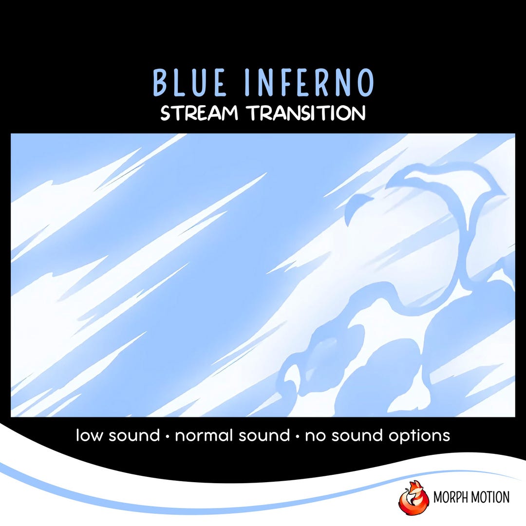 Blue Inferno Stinger Transition, Fire Stream Stinger, Twitch Stream ...