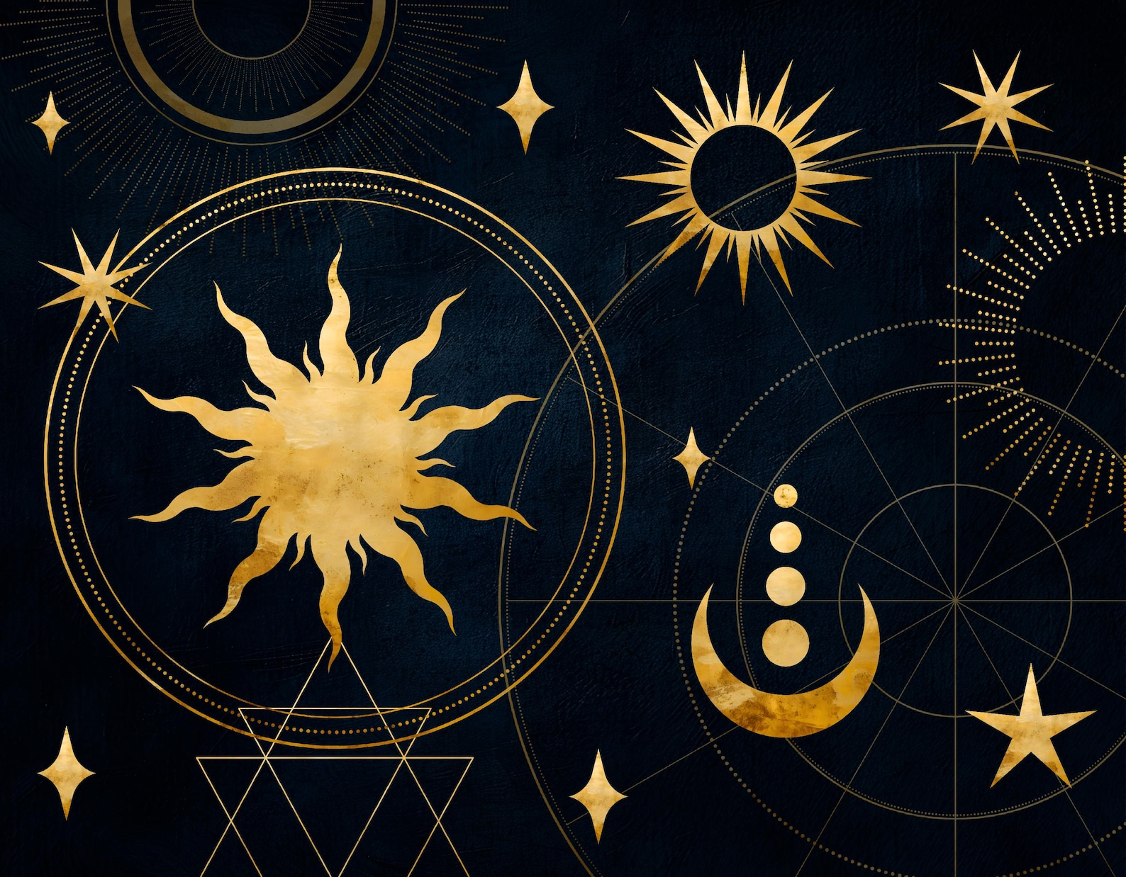 Celestial Stars, Moon and Sun Png & Svg Clipart | Gold Stars, Sunburst ...