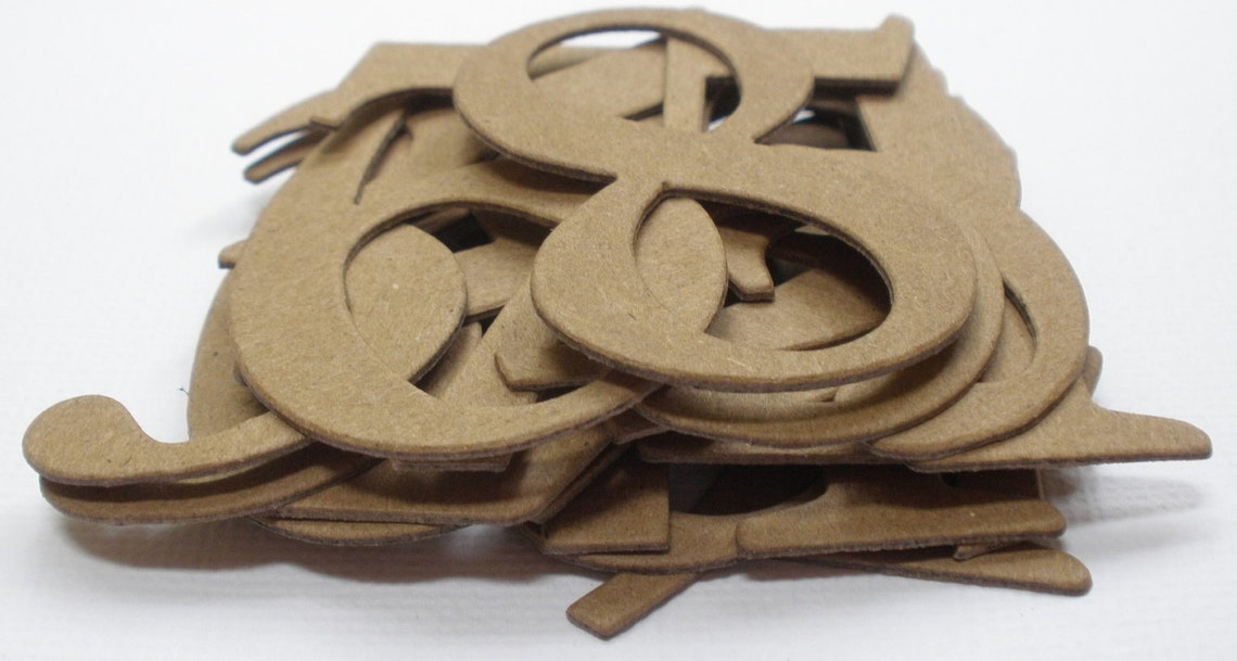 2" Inch ELEGANT NUMBERS - Plain Bare Chipboard Die Cuts {you Choose ...