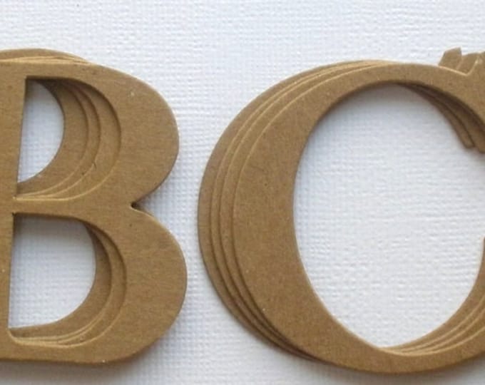 4 Elegant Chipboard or Cardstock Letters Uppercase | Etsy