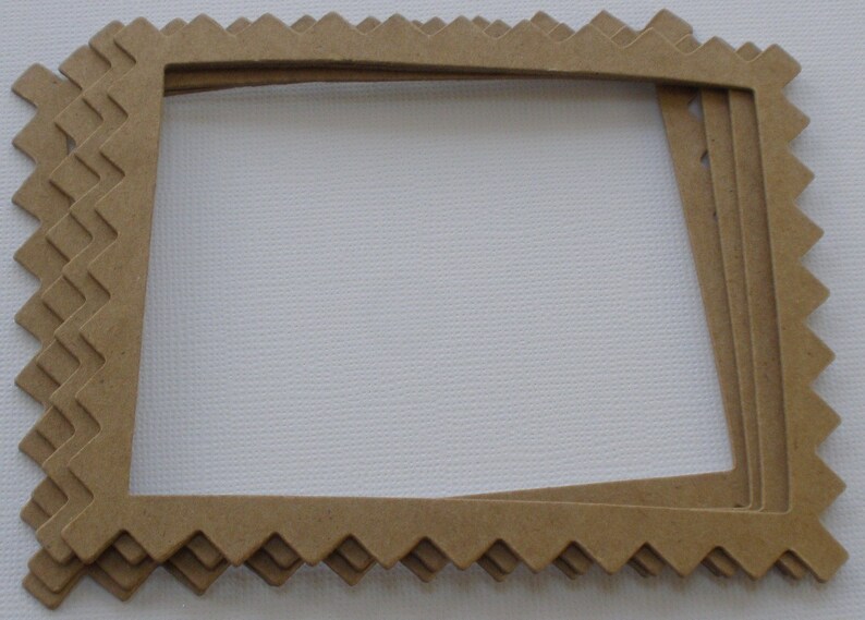 ZIG ZAG Picture Frames - Chipboard Die Cuts Bare Alterable Shapes - Etsy