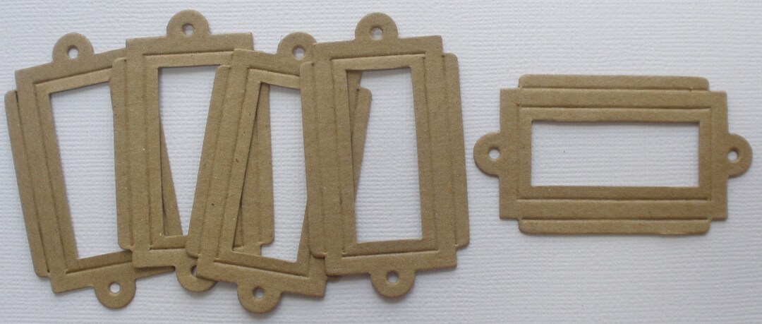 Embossed Rectangle Bookplates - Chipboard Die Cuts - Bare Tag ...