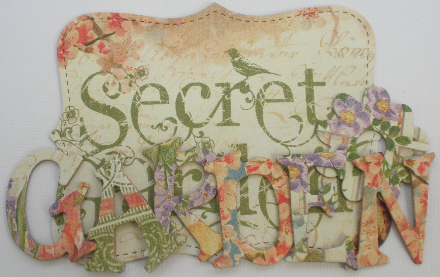 SECRET GARDEN Chipboard Letters & Alphabet Die cuts ... | Etsy