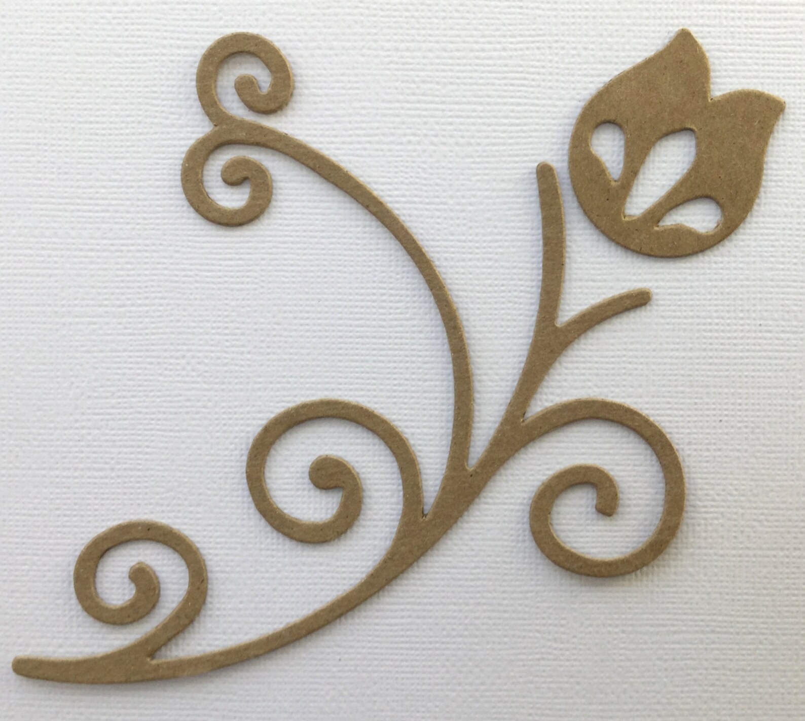 Floral Flourish Accent Swirl Chipboard Die Cuts Bare | Etsy