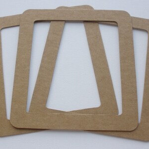 3 ROUND EDGE Frames Raw Chipboard Bare Die Cuts - Etsy