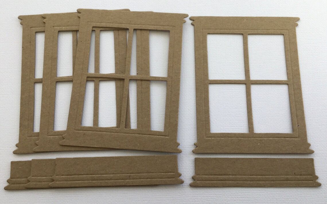 Window & Window Box Chipboard Die Cuts Bare Vintage - Etsy