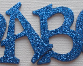 Digital Glitter Alpha Large Glitter Letters Design #126 Blue Glitter ...