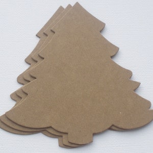 4 CHRISTMAS FIR TREES - Raw Christmas Chipboard Bare Die Cuts - Etsy