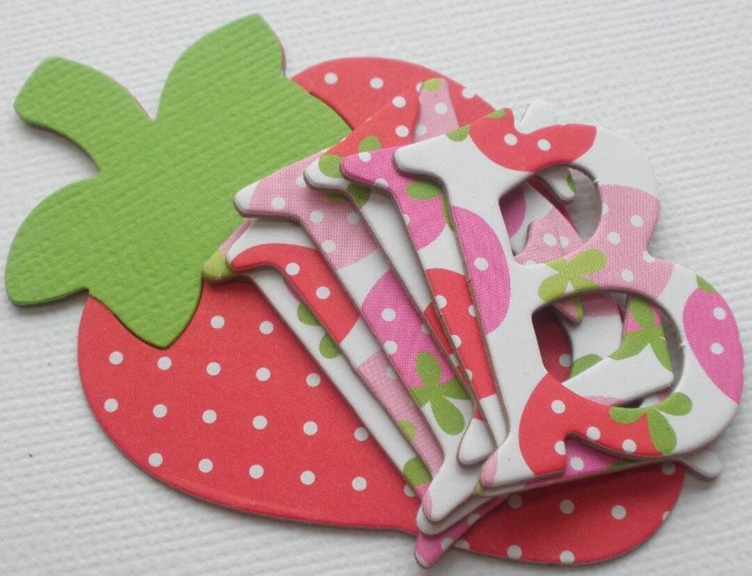 Berry Sweet- Doodlebug Strawberry Sweetcakes Chipboard Letters ...