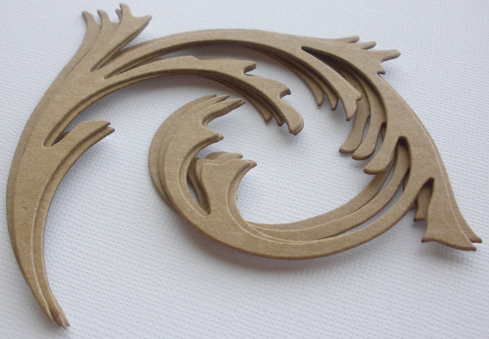 ELEGANT ROUND FLOURISH - Bare Chipboard Die Cuts - Etsy