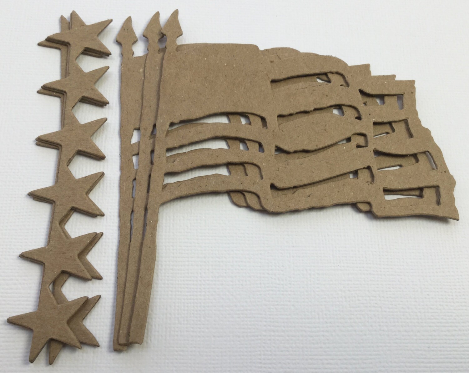 United States Flag - Chipboard Die Cuts - Bare Vintage Diecuts - USA ...