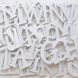 White Chipboard Alphabets, Die Cut Letters, Scrapbook Letter Diecuts ...