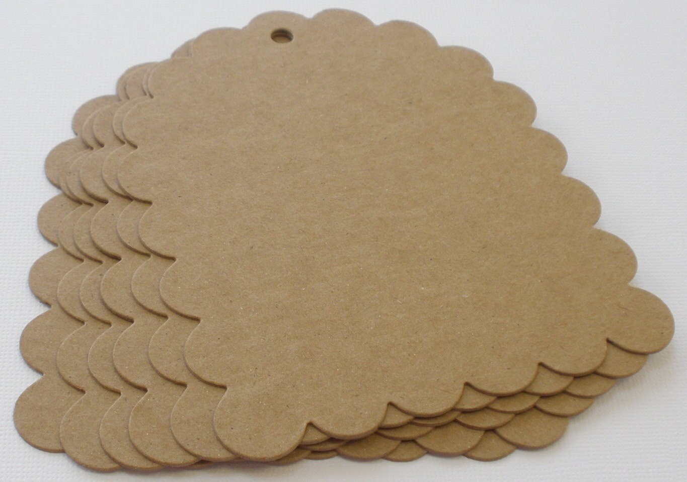 Large Scallop Tag / Album Pages - Chipboard Die Cuts - Bare Diecuts - 4 ...