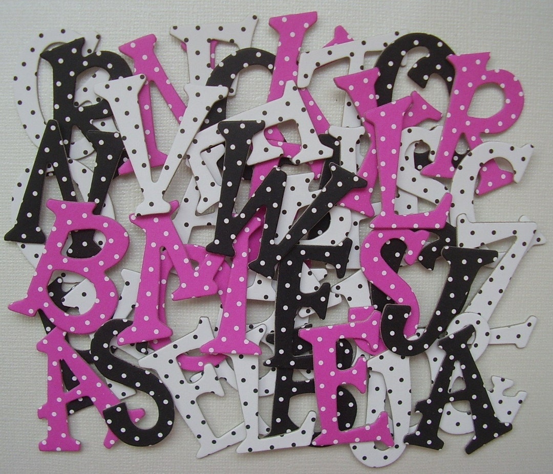 Pink POODLE - Polka Dot Alphabets - Doodlebug Dots - Chipboard Letters ...