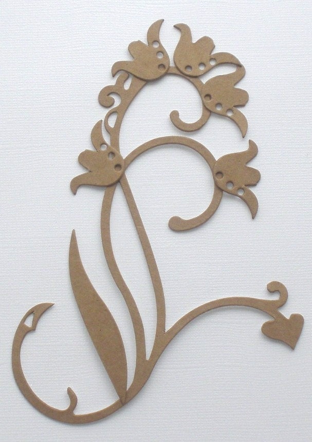 FLORAL ACCENTS Flower Flourish Raw Bare Unfinished Chipboard - Etsy