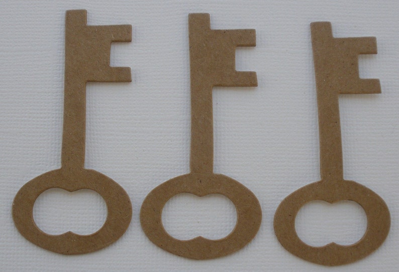15 Pc. Vintage KEY Kit Raw Chipboard Bare Die Cuts - Etsy