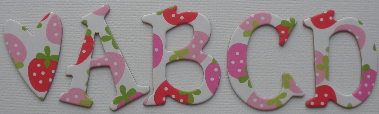 Berry Sweet Doodlebug Strawberry Sweetcakes Chipboard Letters - Etsy