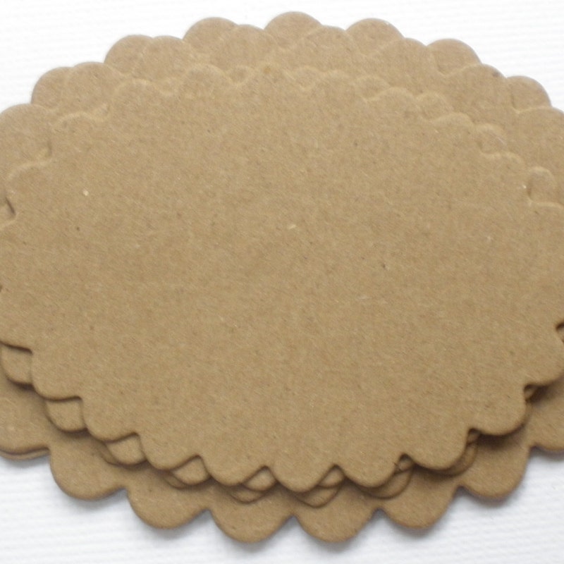 Scalloped Labels - Etsy