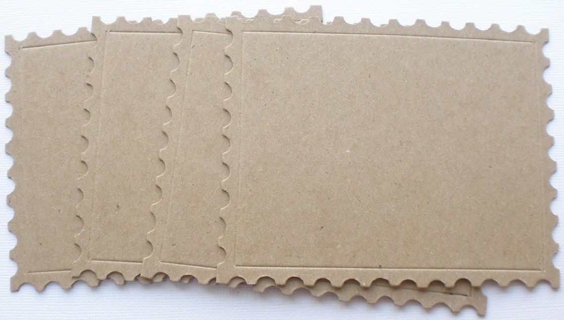 Postage Stamp Mat Frames / Notes - Chipboard Die Cuts - Bare Tags ...