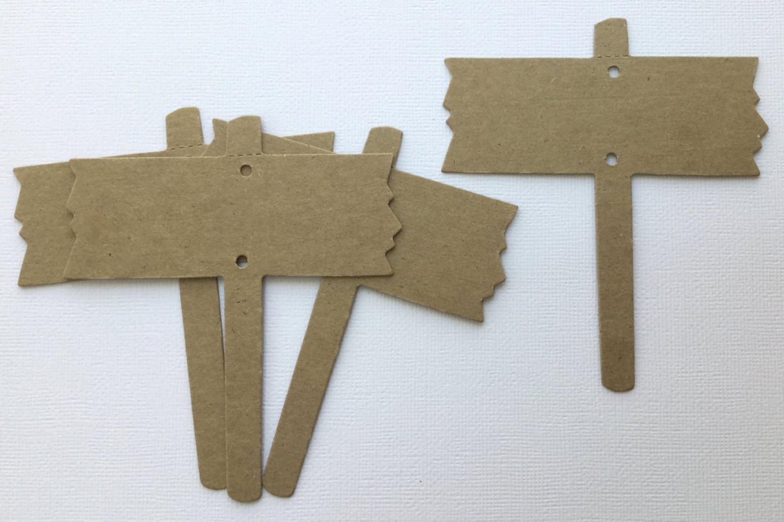 Picket Sign Chipboard Die Cuts Bare Kraft Embellishments - Etsy