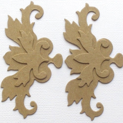 Decorative SCROLLS ACCENT Bare Chipboard Die Cuts Flourish - Etsy