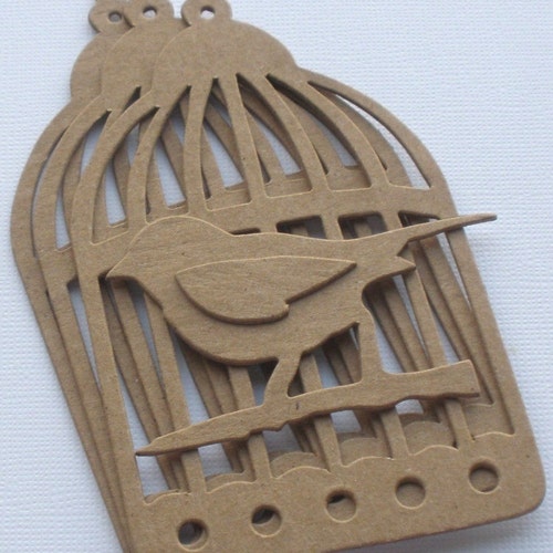 Bird HOUSE W/ Birds Bare Chipboard Die Cuts - Etsy