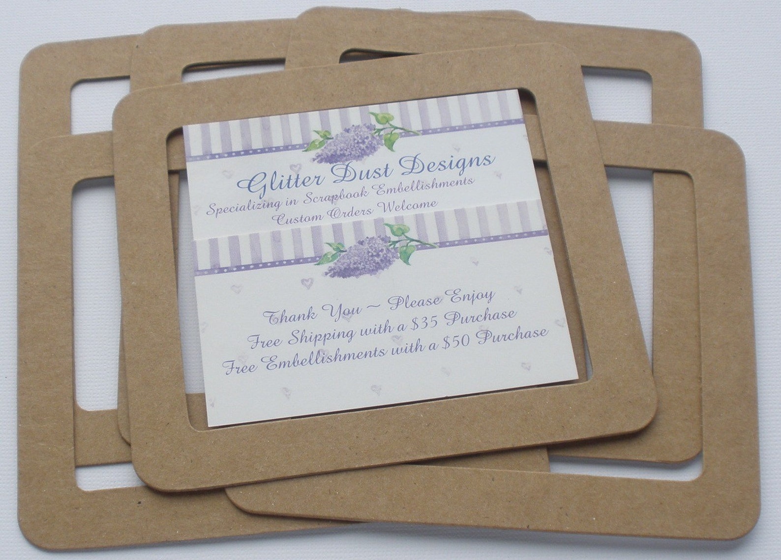 3 ROUND EDGE Frames Raw Chipboard Bare Die Cuts - Etsy