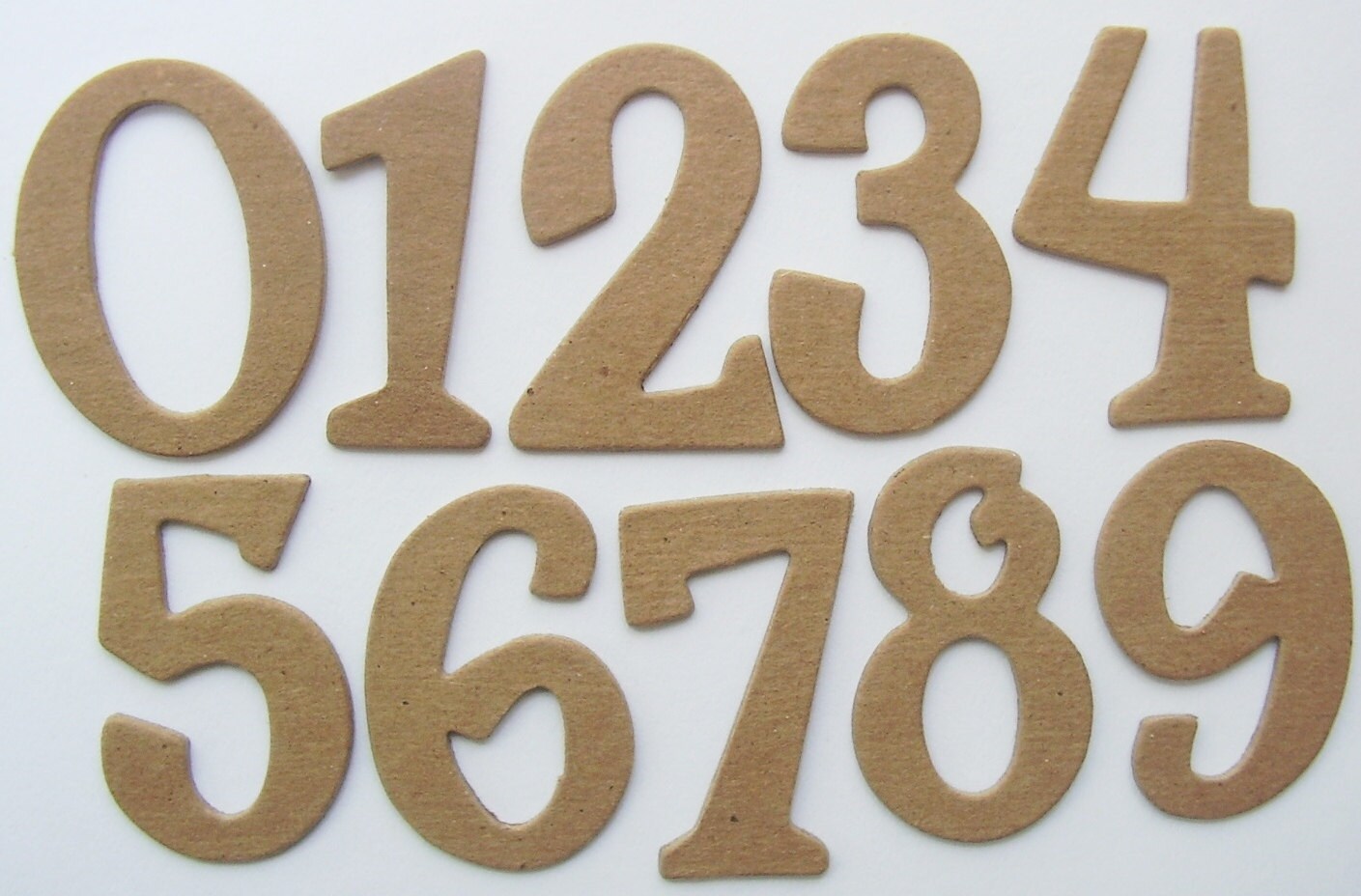 100 FUN Serif NUMBERS - Raw Chipboard Die Cuts - 1.5" Tall - Etsy