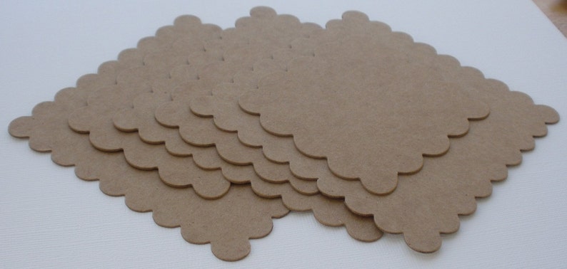NESTING SCALLOP SQUARES Chipboard Die Cuts 2 Graduated Sizes - Etsy