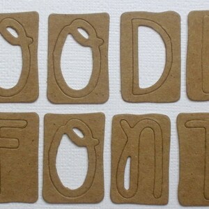 DOODLE BLOCK FONT - 64 Piece Set - Letters / Heart / - Raw Chipboard ...