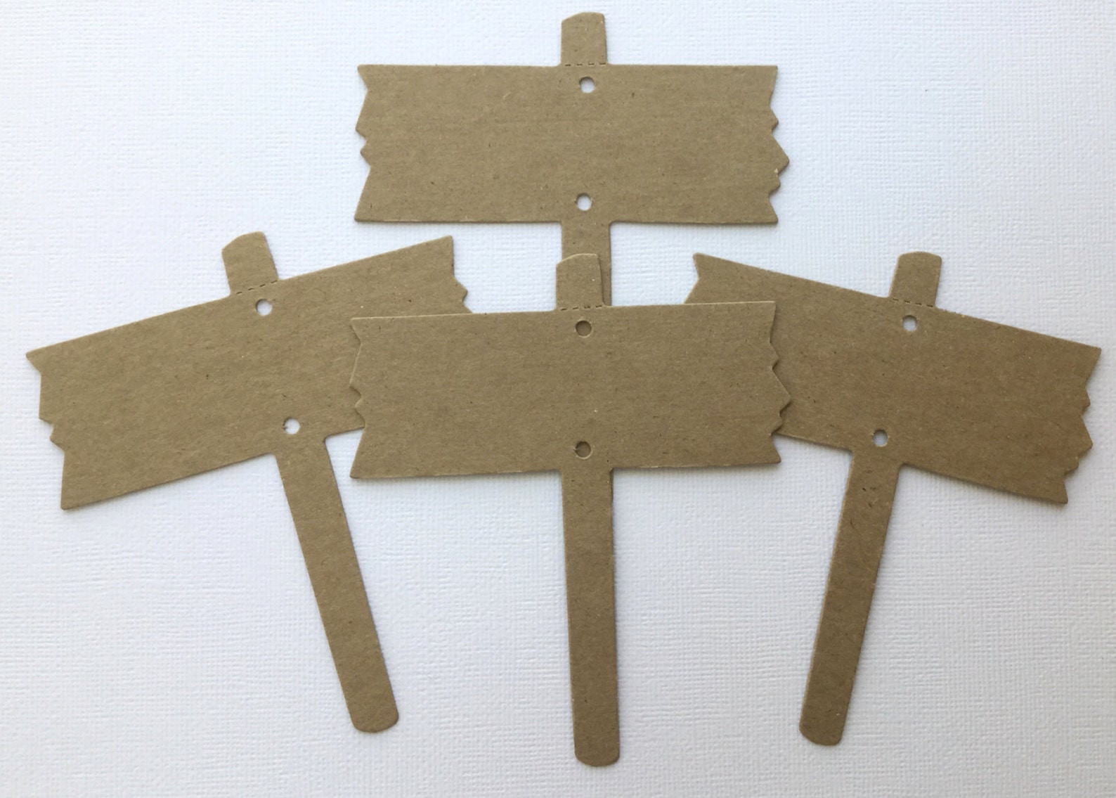 Picket Sign Chipboard Die Cuts Bare Kraft Embellishments - Etsy