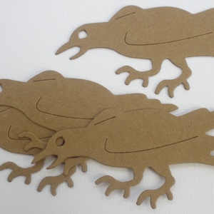 CROW - Unfinished Chipboard Die Cuts - Halloween Craft Shapes - Etsy