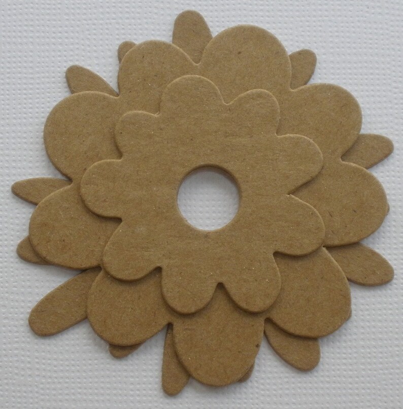 Spring FLOWER Chipboard Die Cuts - Trio of Nesting / Layering Flowers ...