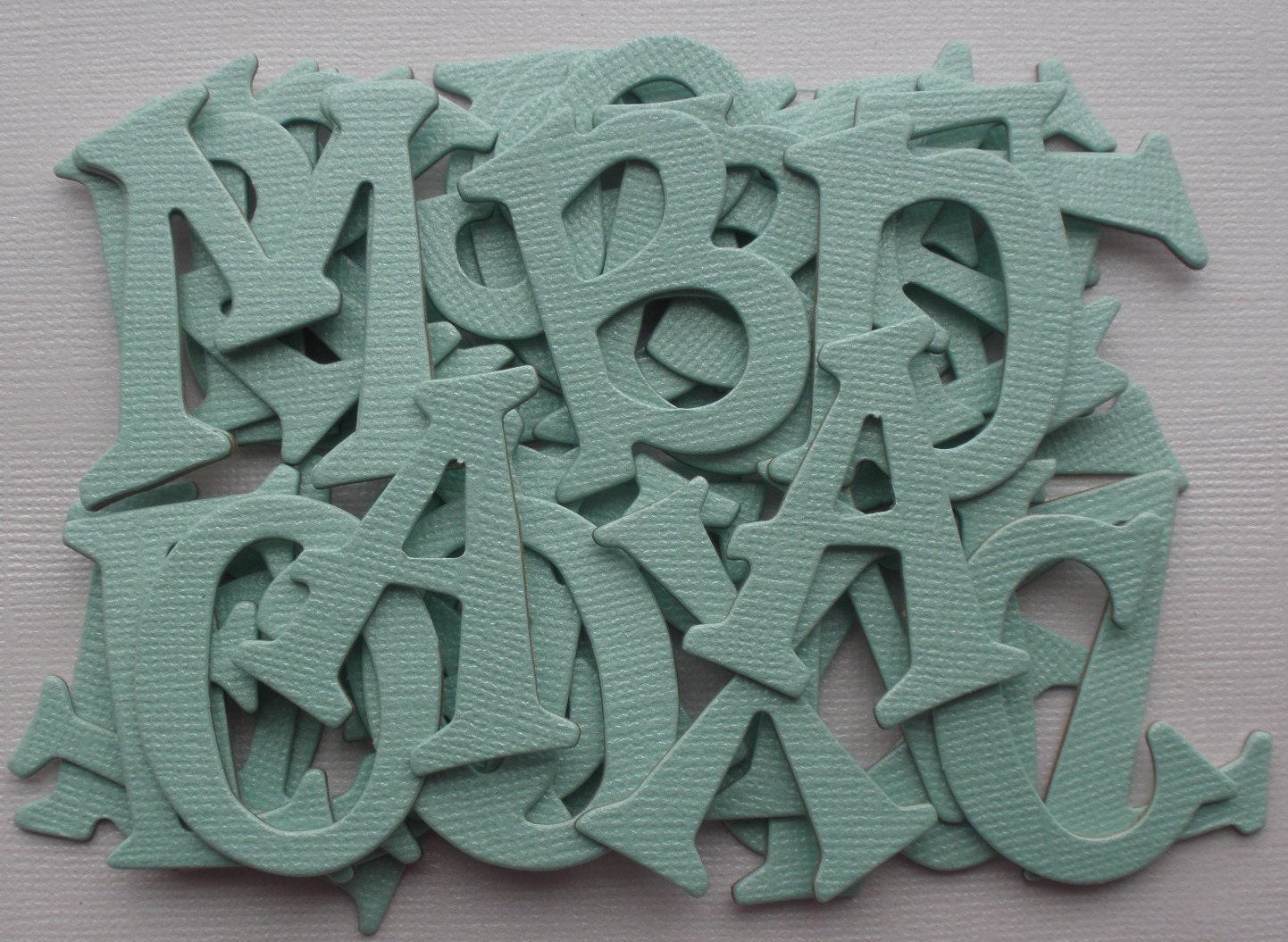 AQUA Shimmer Chipboard Alphabet Letters Die Cuts 1.5 - Etsy