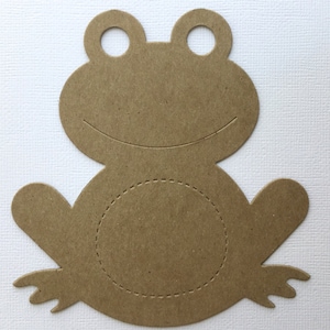 LARGE FROG Chipboard Die Cuts - Bare Animal Diecut Frogs - 4 1/4" X 4 1 ...