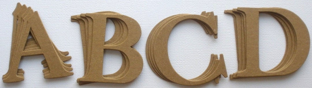 4" Elegant Cardstock or Chipboard Letters - Uppercase Alphabets - Top ...