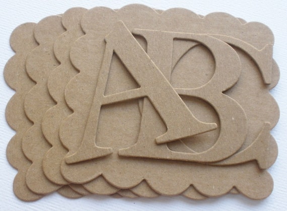 CREATE Your Own PHRASE 2 Inch Letters and Scallop Squares | Etsy