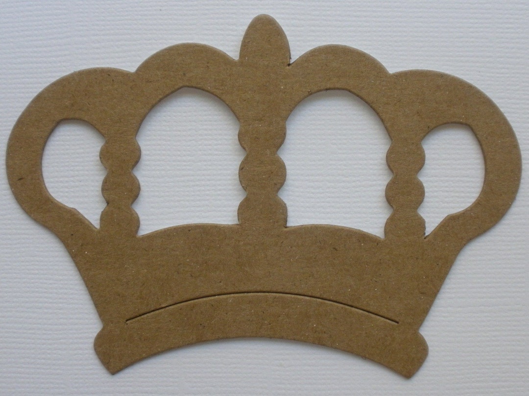 4 CROWN Chipboard Die Cuts - Royal King Bare Crowns - Party Decor ...